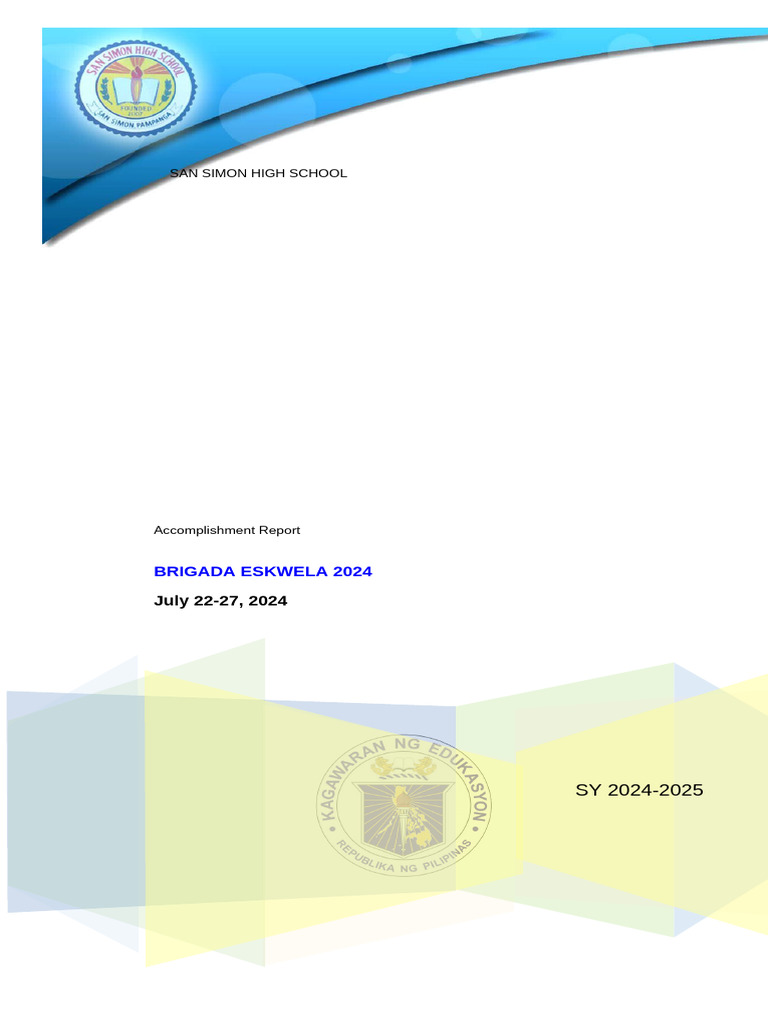 MUP-ACR-Brigada Eskwela 2024 - Sample | PDF