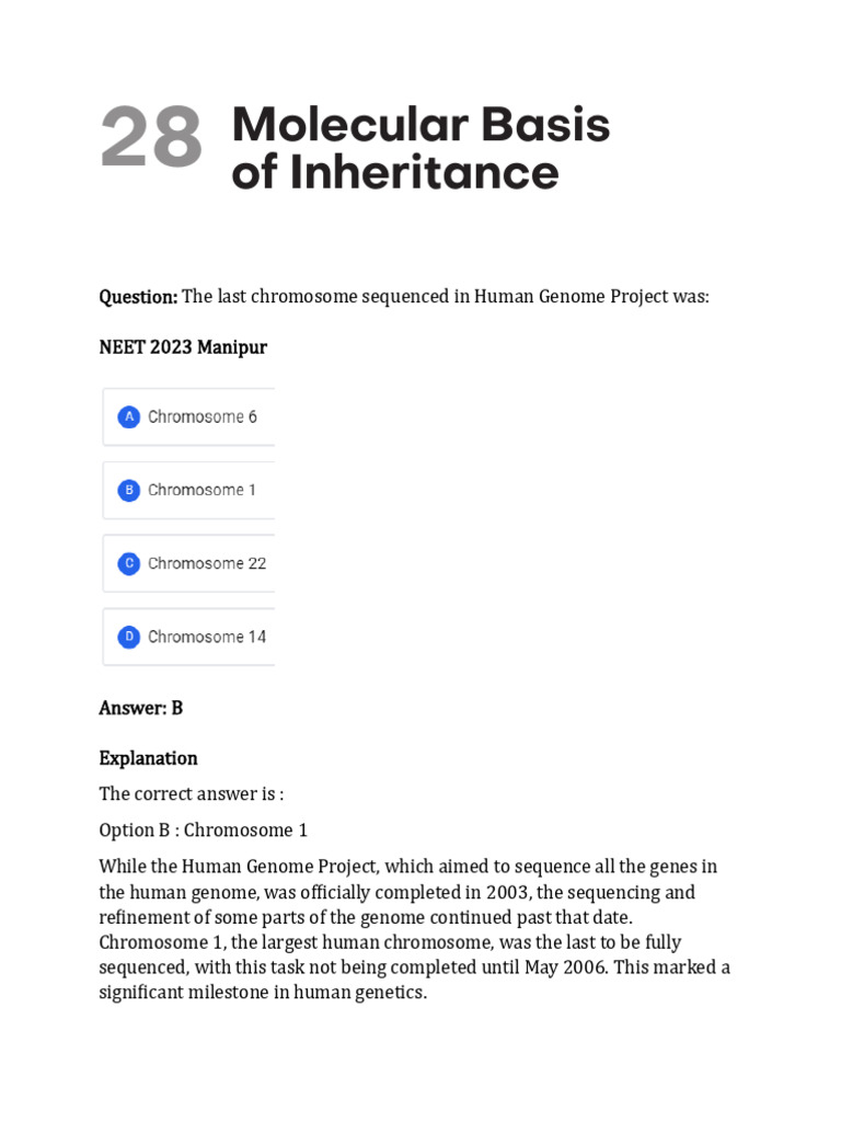 06. Molecular Basis of Inheritance | PDF | Dna | Operon