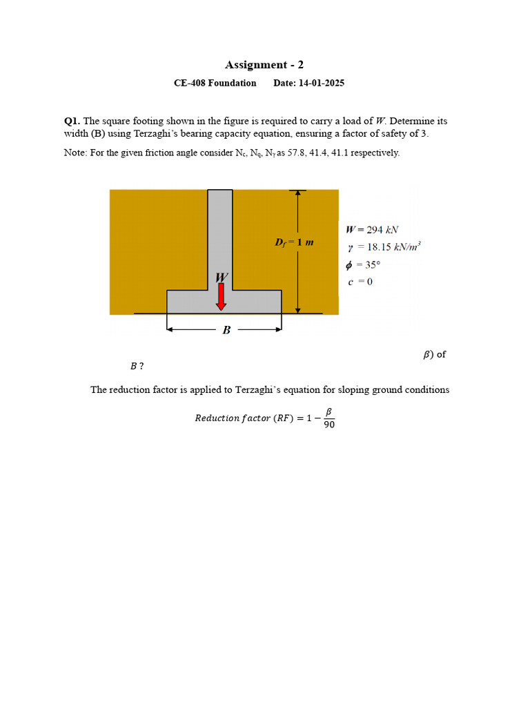 CE 408 Assignment 2 | PDF CE 408 Assignment 2 | PDF