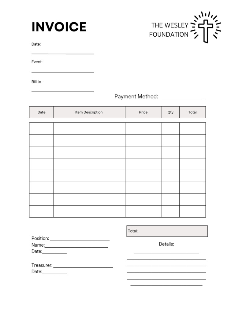 Invoice: The Wesley Foundation | PDF