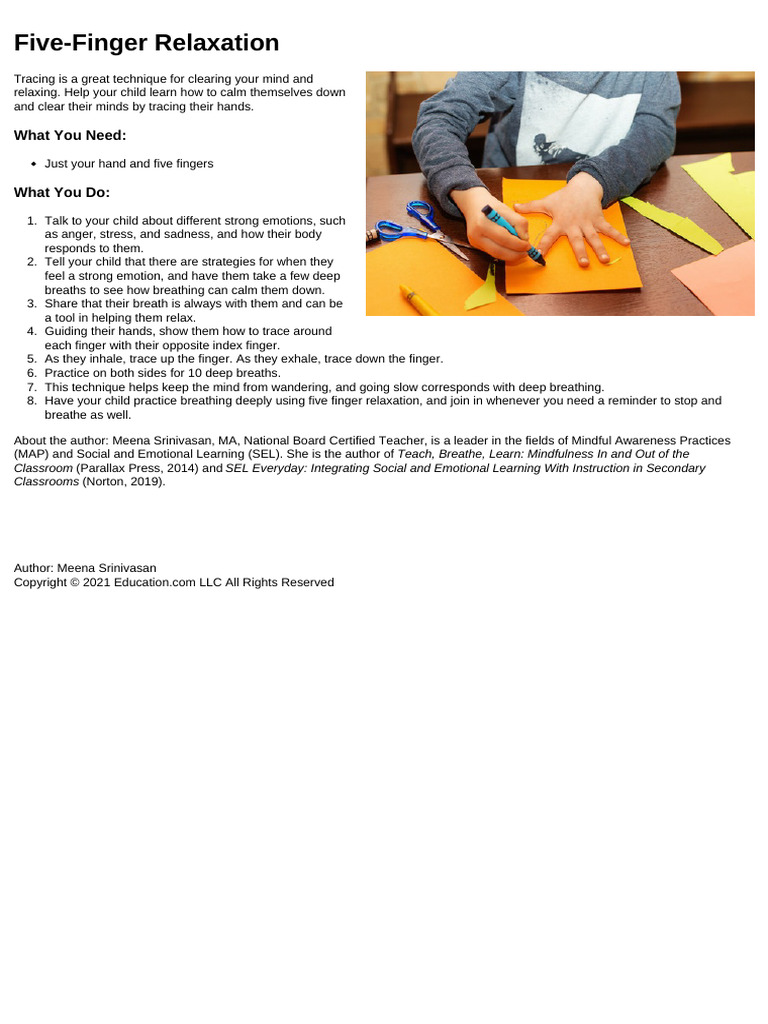 Five Finger Relaxation | PDF