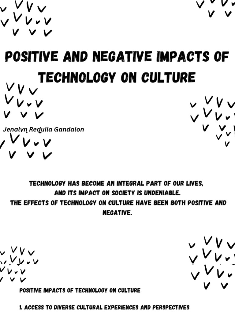 Technology's Cultural Impact: Pros & Cons | PDF
