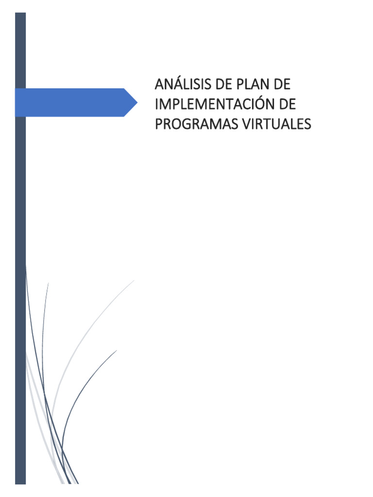 Análisis de Plan de Implementación de Programas Virtuales | PDF ...