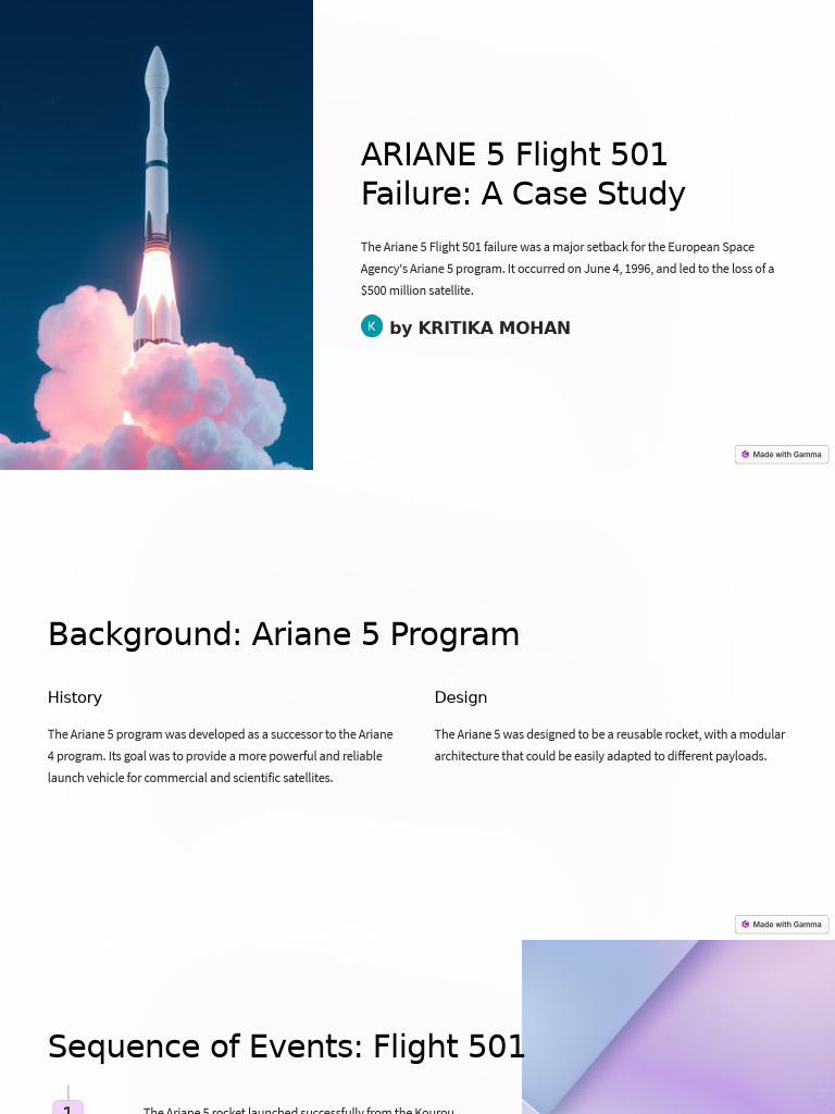 ARIANE-5-Flight-501-Failure-A-Case-Study | PDF | Outer Space | Space Programs