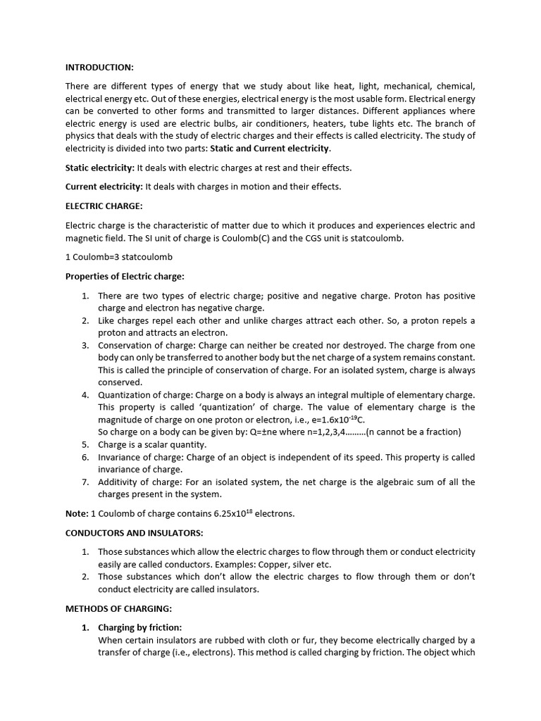 Current electricity | PDF | Electric Charge | Series And Parallel Circuits