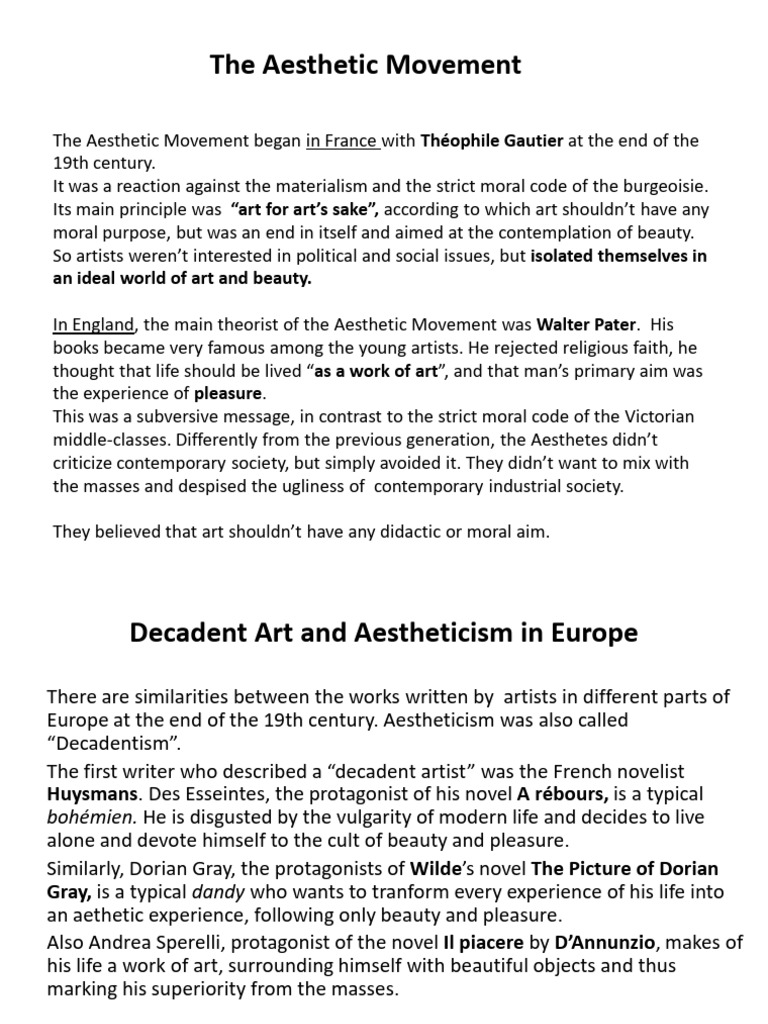 6.the Aesthetic Movement | PDF | Pre Raphaelite Brotherhood | Dante ...