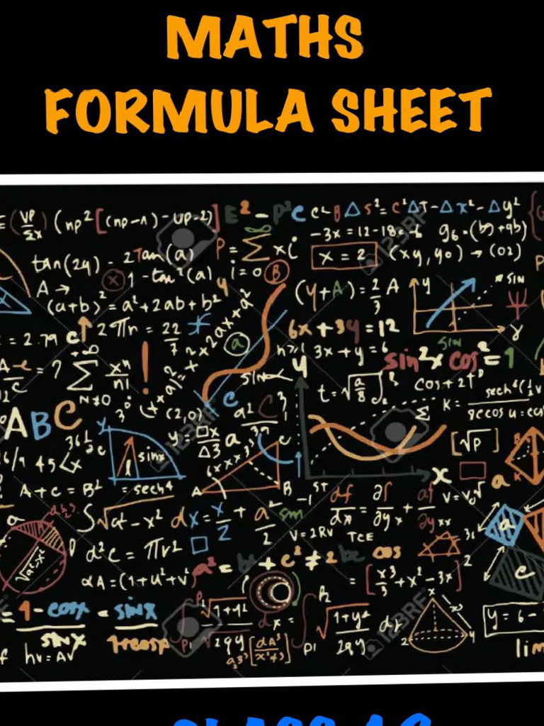 Maths Formula Sheet | PDF