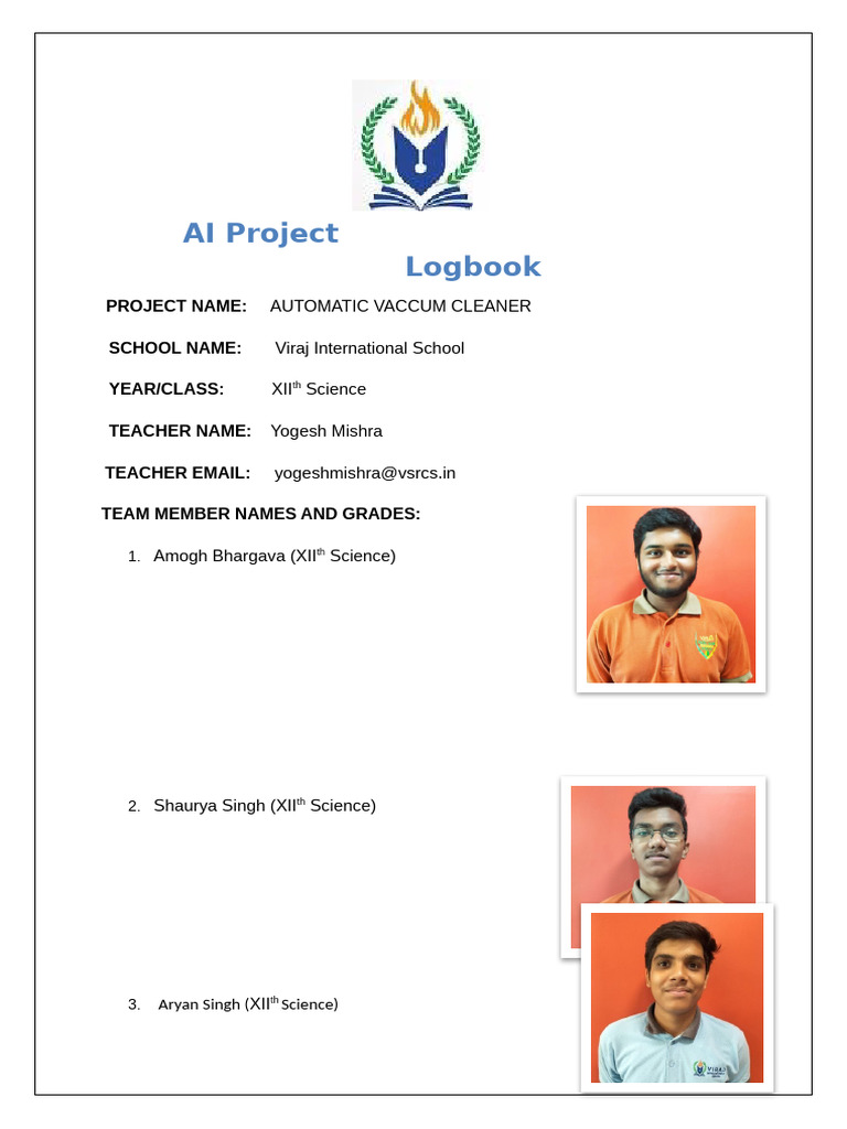 Vacuum Cleaner Logbook 1.0 | PDF | Intelligence (AI) & Semantics | Artificial Intelligence