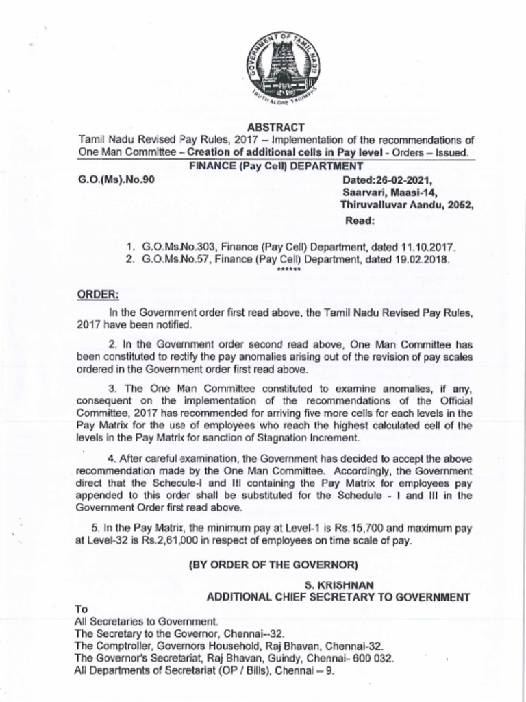 G.O. (MS) .No.90 | PDF