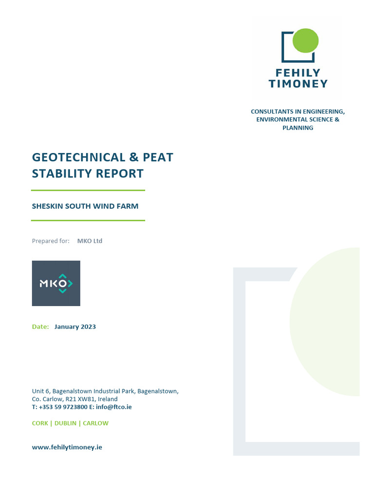 Appendix 8-1 - Geotechnical & Peat Stability Assessment Report (1 ...