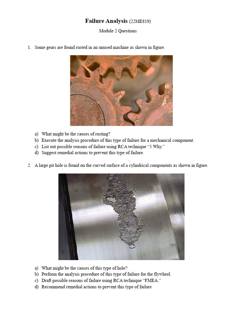 Updated Module 2 Questions - Failure Analysis A | PDF
