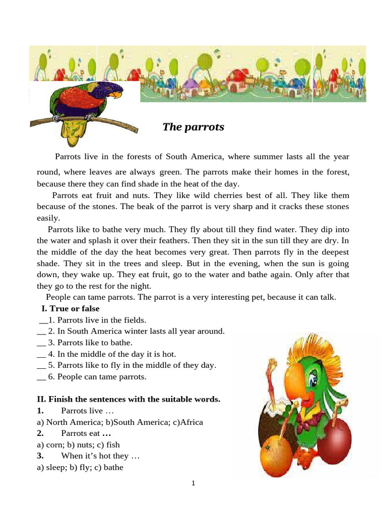 reading parrot | PDF