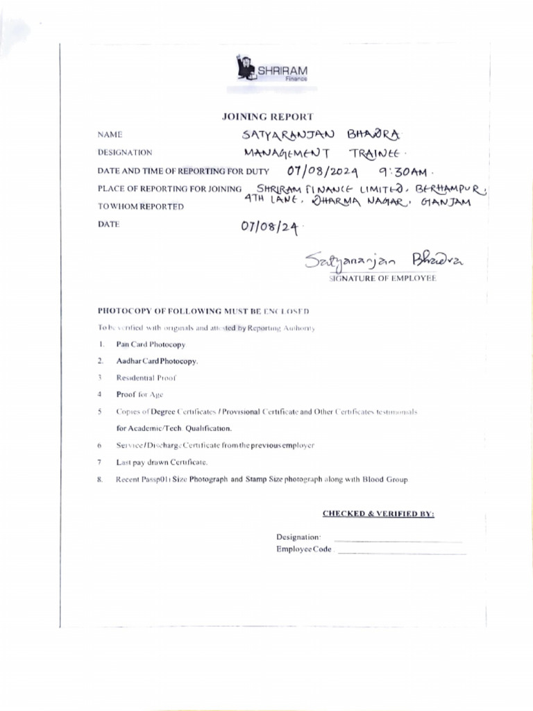 Employee Joining Report | PDF | Diseases And Disorders | Clinical Medicine