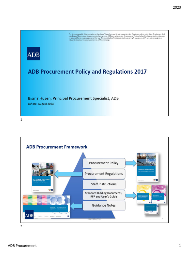 ADB Procurement Guidelines 2023 | PDF | Procurement | Asian Development ...