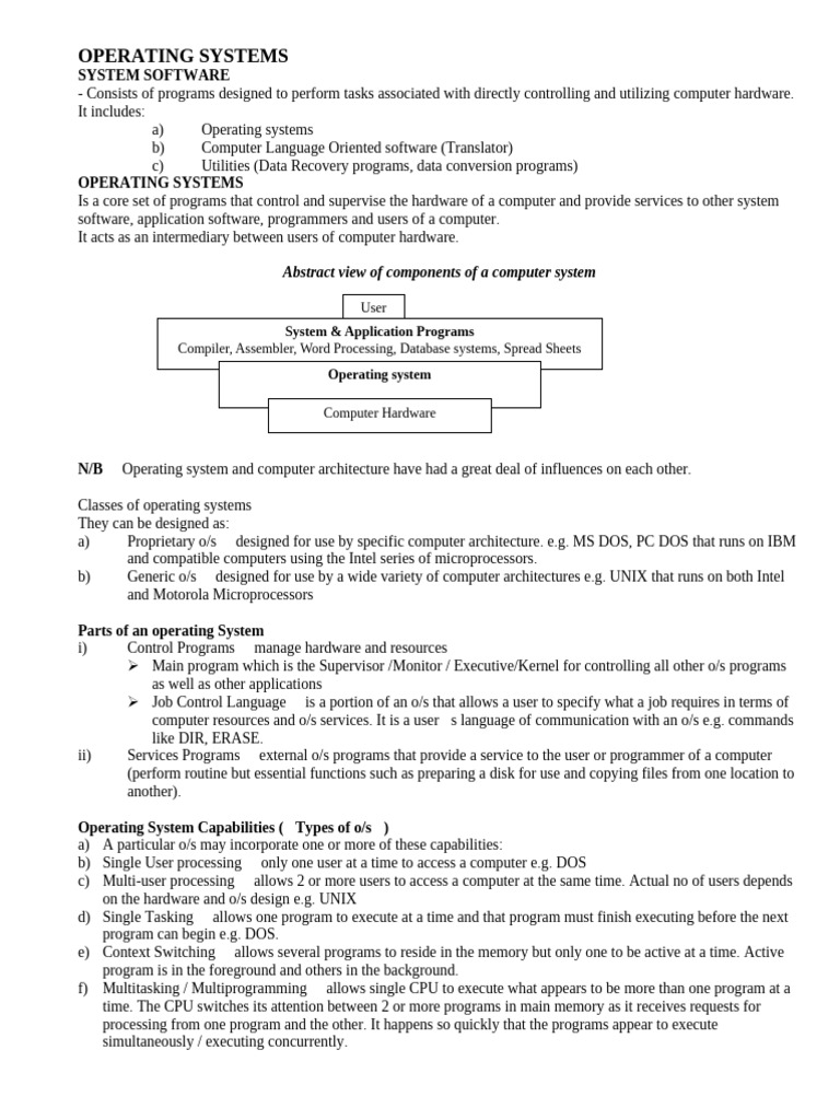OPERATING SYSTEMS | PDF | Kernel (Operating System) | Process (Computing) OPERATING SYSTEMS | PDF | Kernel (Operating System) | Process (Computing)