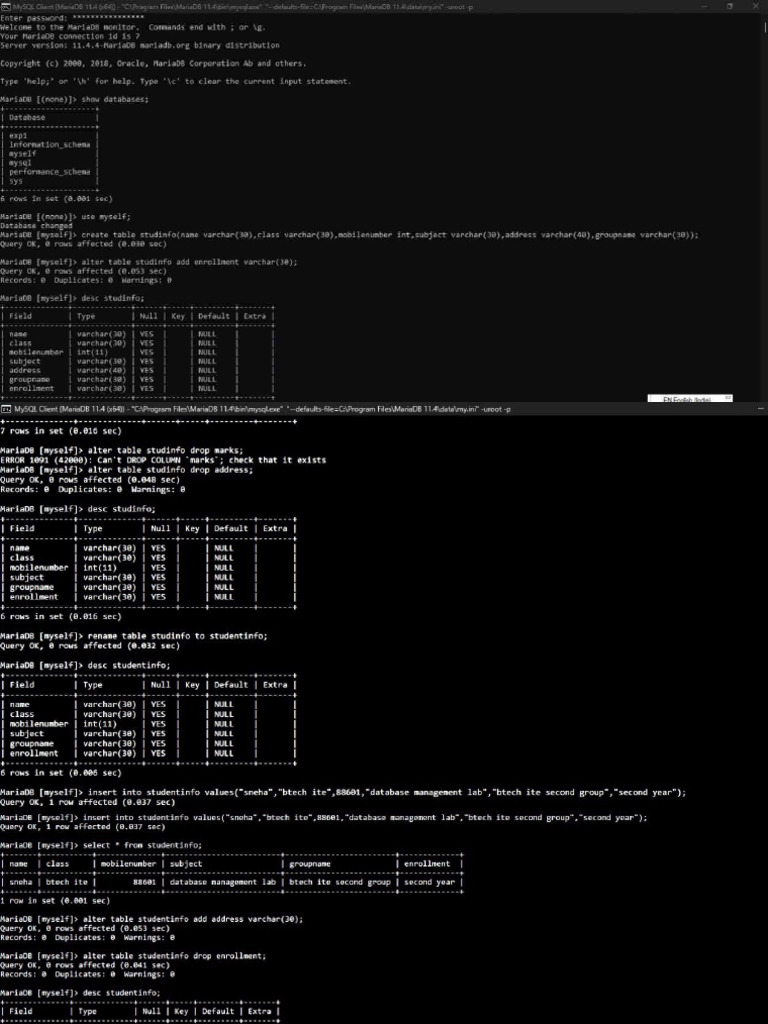 exp 1 dbs | PDF | Information Technology Management | Computer Programming