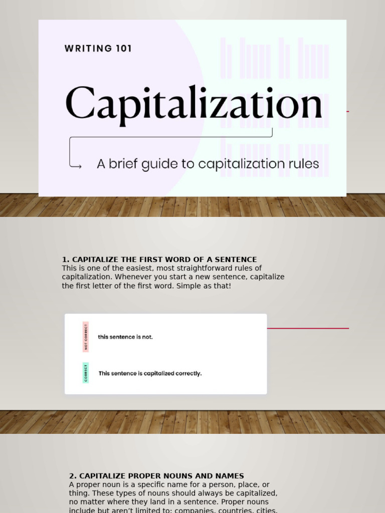 Capitalization Rules | PDF | Grammar | Linguistics