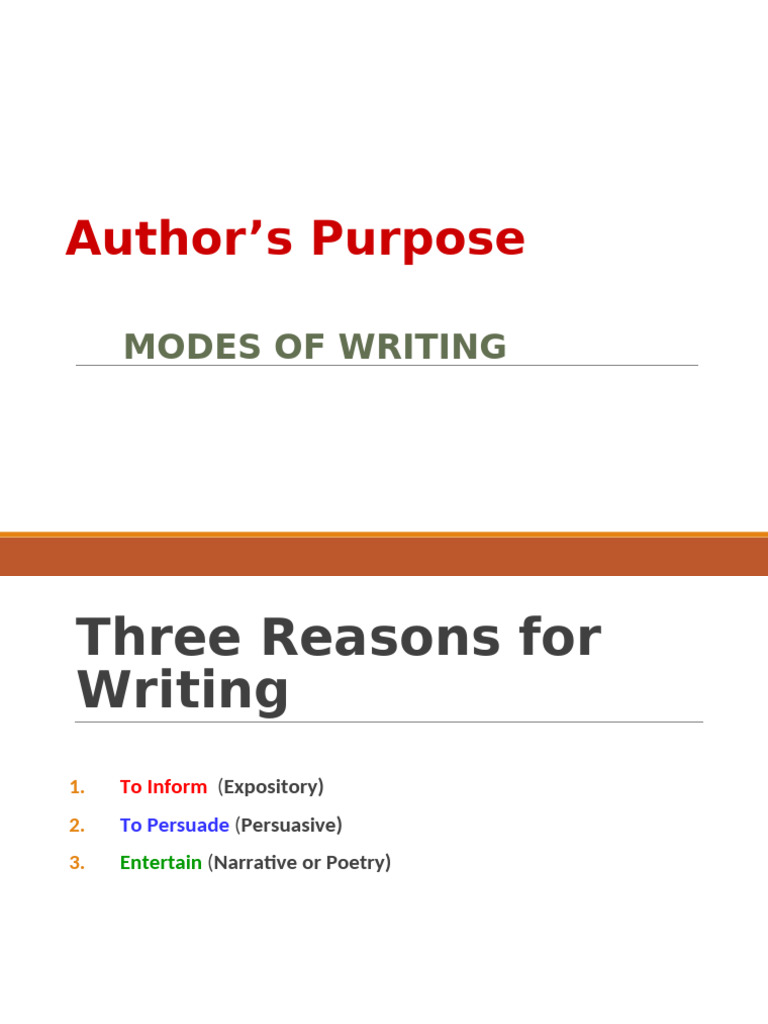 Authors Purpose Lesson | PDF