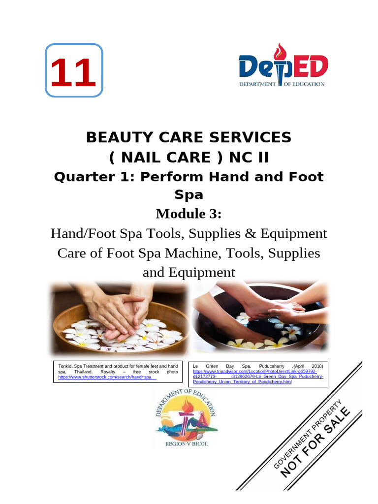 Beauty Care Nail Care Module 3 Q1 | PDF | Rubric (Academic) | Wax