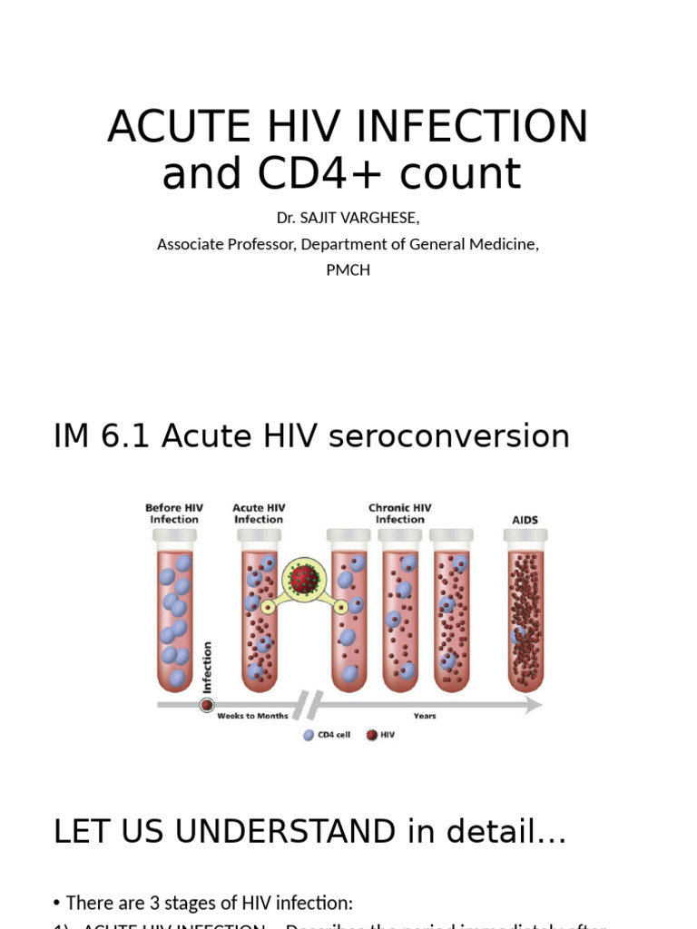 ACUTE HIV INFECTION and CD4+ Count | PDF | Hiv/Aids | Hiv