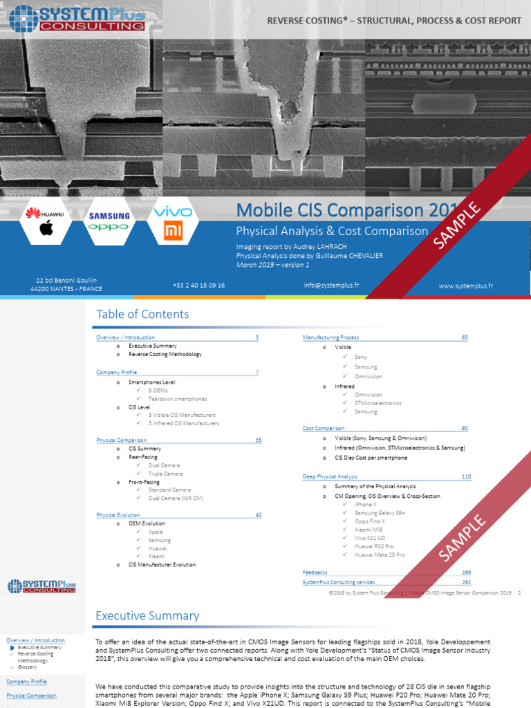 SP19431 CMOS Image Sensors Comparison 2019 - Sample | PDF | Smartphone ...