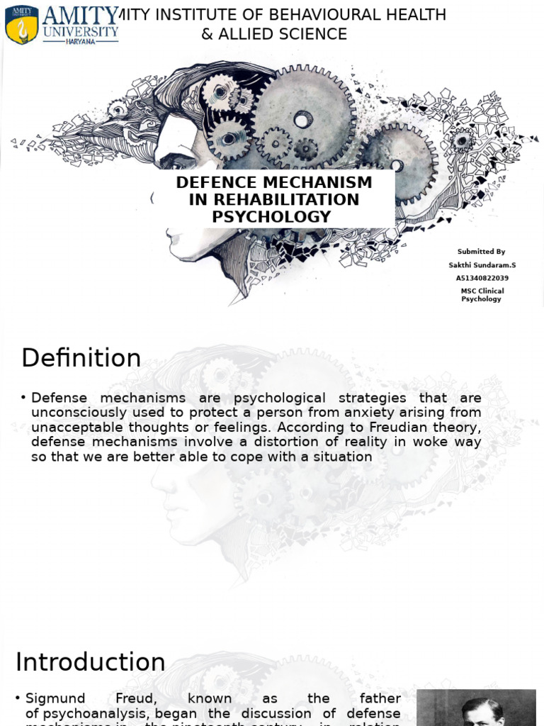 DEFENCE MECHANISM Rehab-039 | PDF | Id | Psychoanalysis