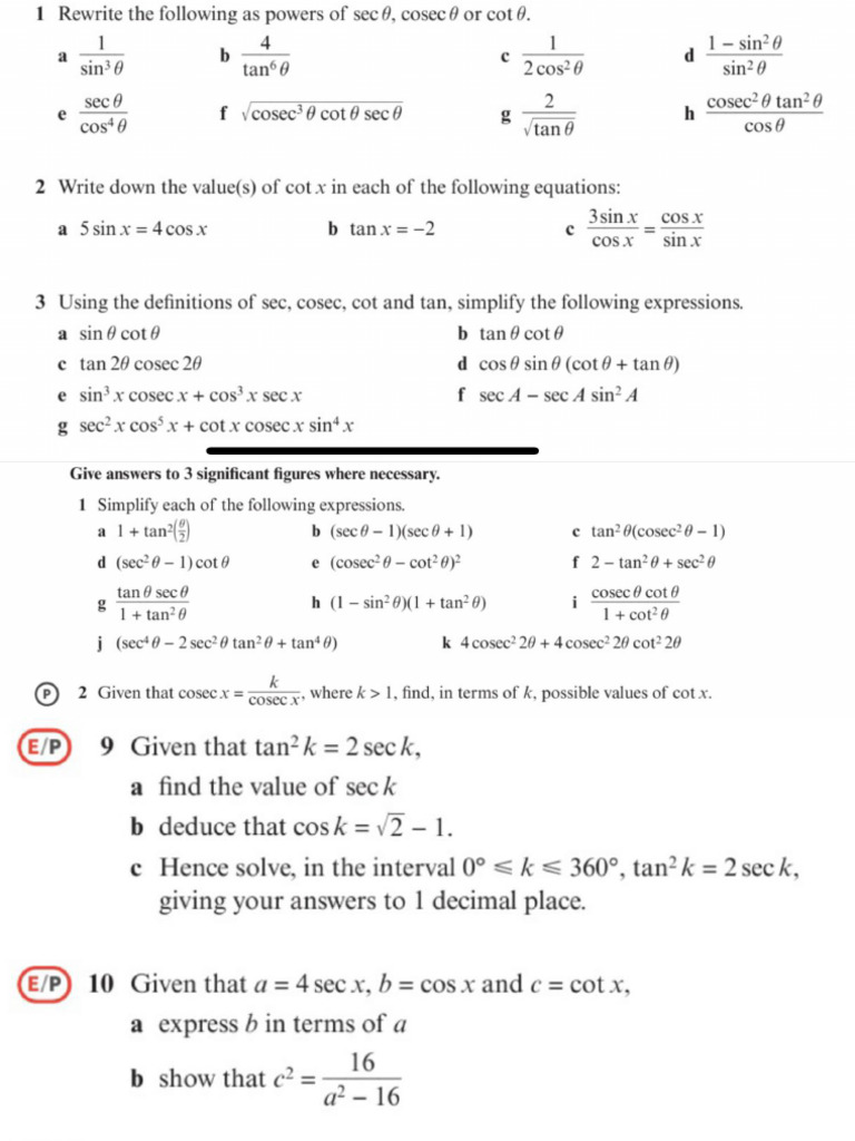 Additional Maths HW 1 | PDF