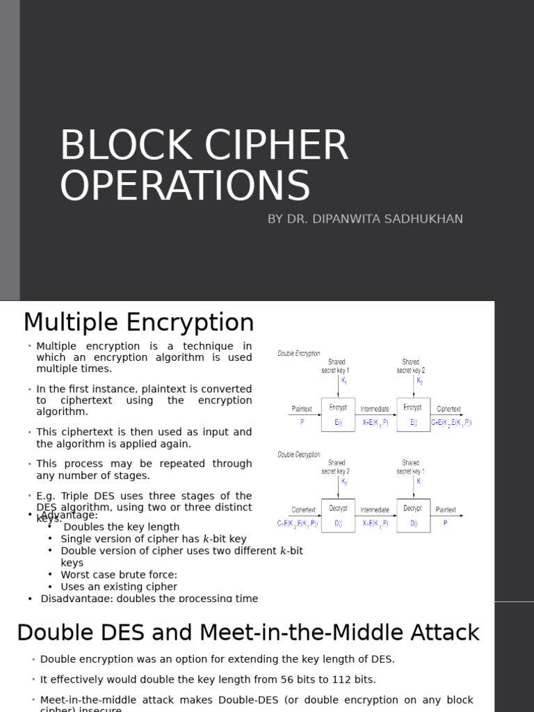 BLOCK CIPHER OPERATIONS | PDF | Encryption | Applied Mathematics
