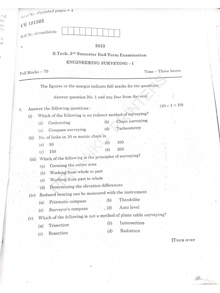 Engineering Survey PYQ | PDF