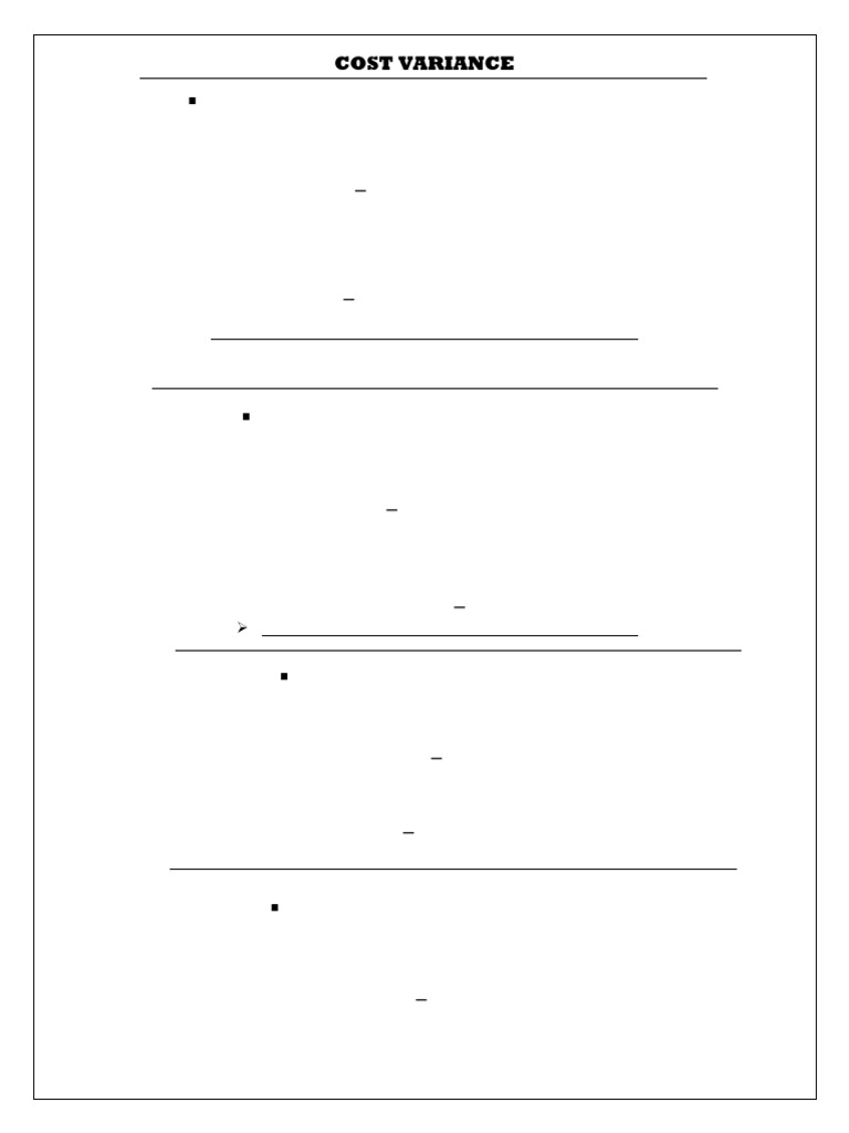 Cost Variance | PDF