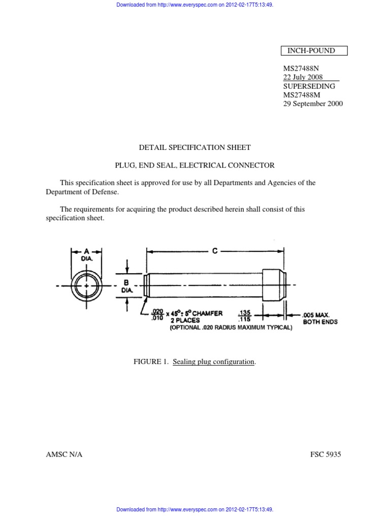 Ms27488 Rev n | Electrical Connector | Electrical Components