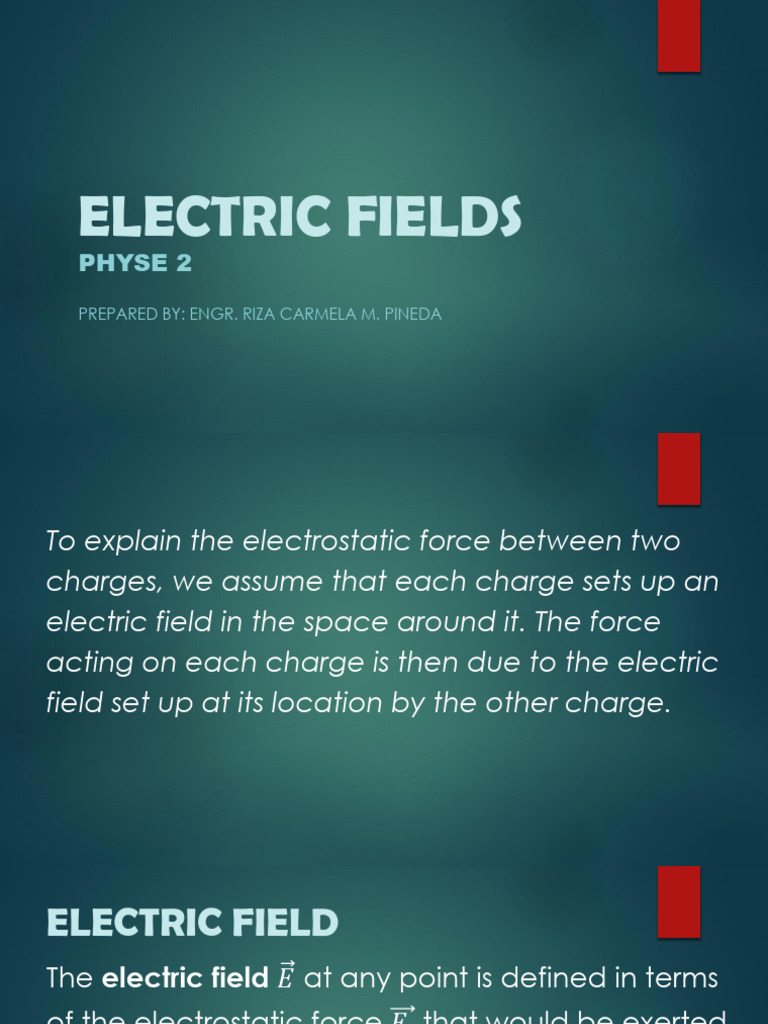 3 - Electric Field | PDF | Electric Field | Electrostatics