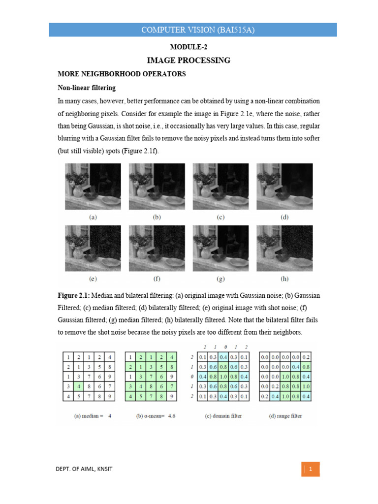 CV MOD-2 | PDF | Fourier Transform | Convolution
