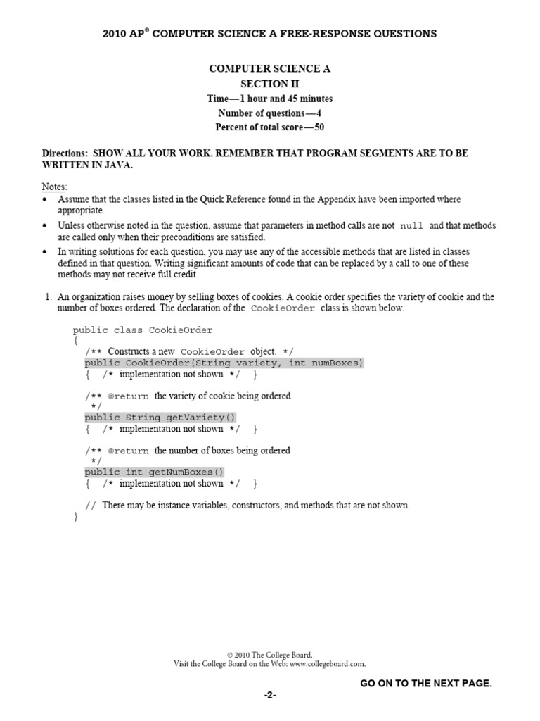 Apcsa t2wk6 Periodic Frq (1) | PDF | Method (Computer Programming) | Constructor (Object ...