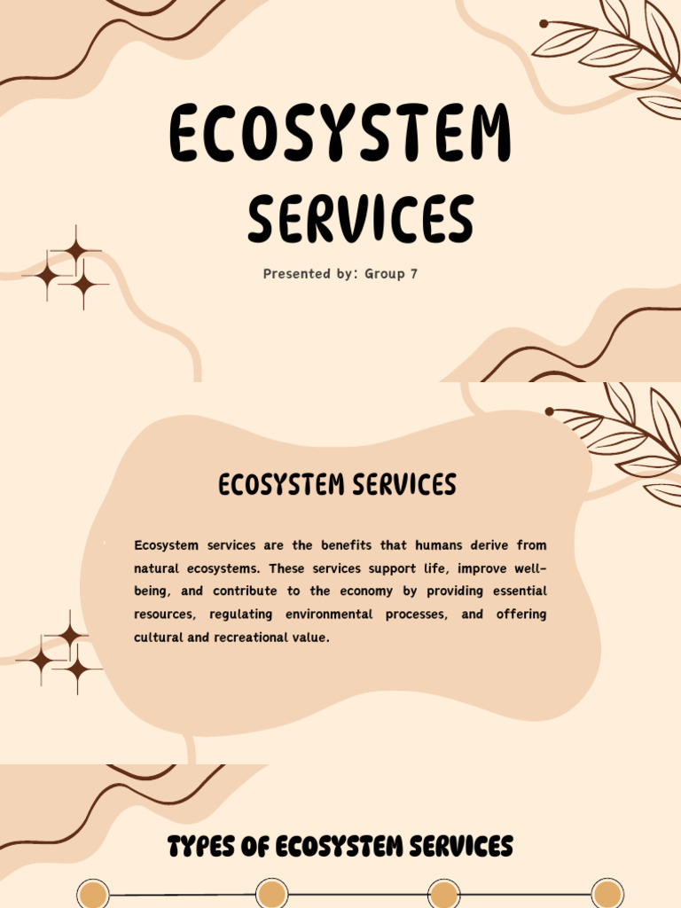 Ecosystem Services and Their Types | PDF