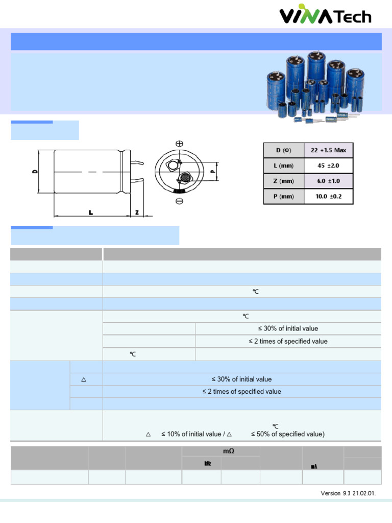 VEC_3R0_107_QG_2245_data_sheet_[standard]_Ver.9.3(R0,210201)_e13a1 | PDF | Capacitor ...