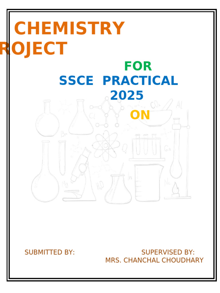 Chemistry Project for SSCE 2025 | PDF
