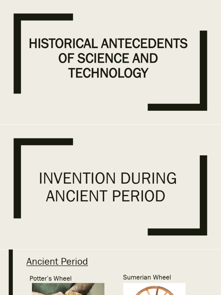 Historical Antecedents of Science and Technology | PDF | Ancient ...