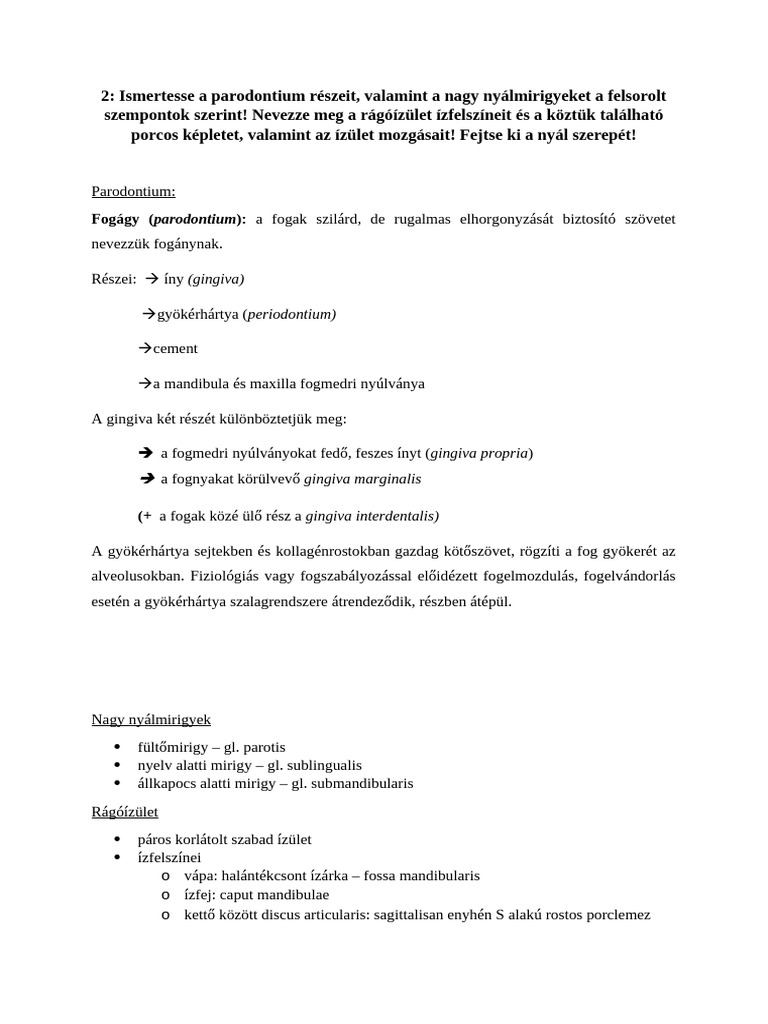 Parodontium: Fogágy | PDF