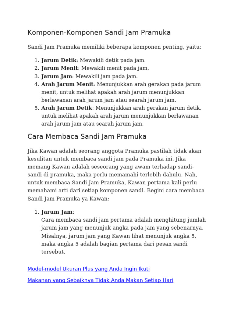Komponen Sandi Jam | PDF