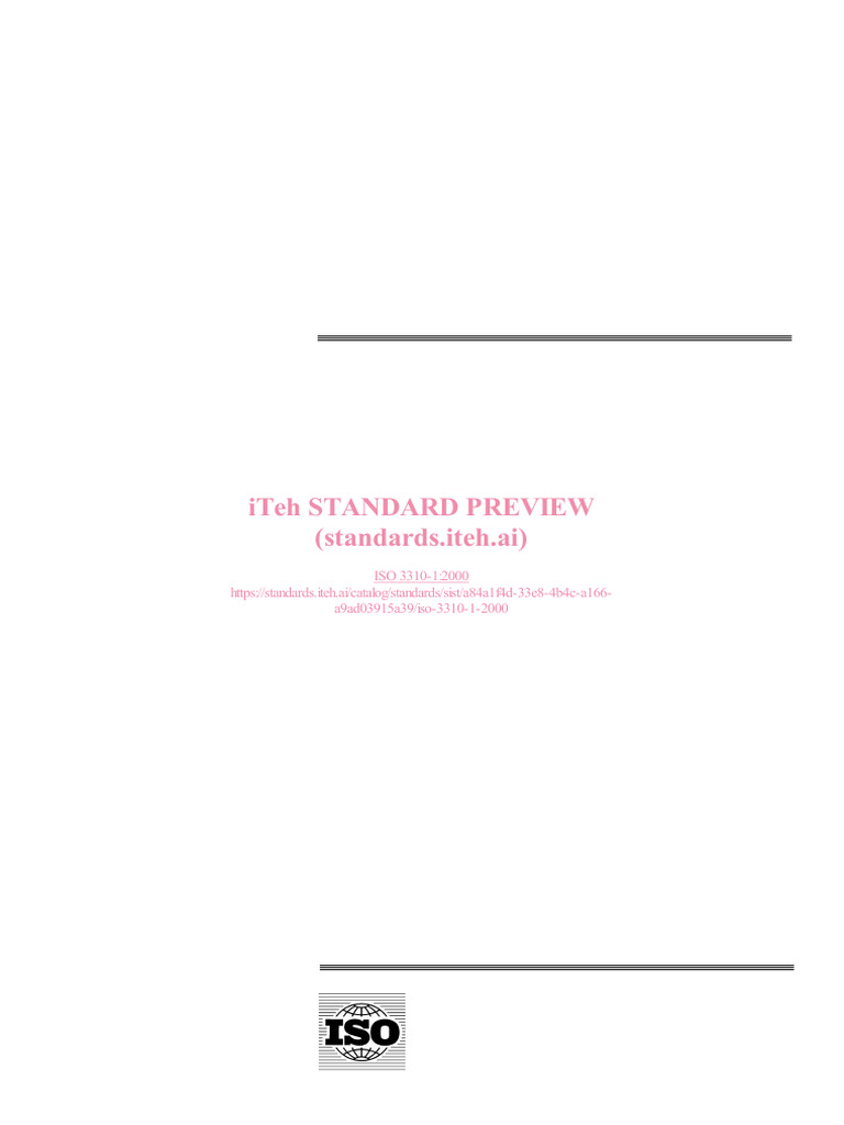 ISO-3310-1-2000 | PDF | International Organization For Standardization | Engineering Tolerance