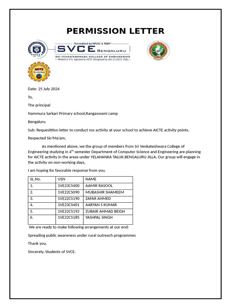 Permission Letter | PDF