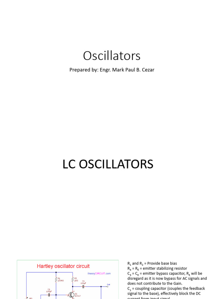 Oscillators | PDF | Amplifier | Electronic Oscillator