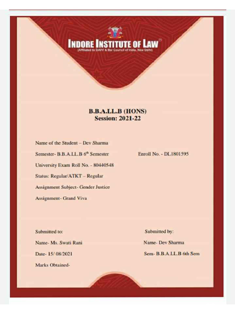 Gender Justice | PDF