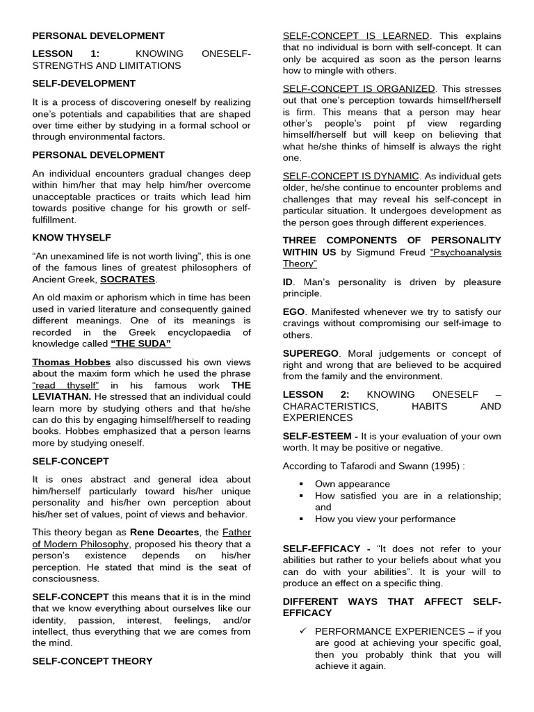 Personal Development Handouts | PDF | Eating Disorder | Bulimia Nervosa