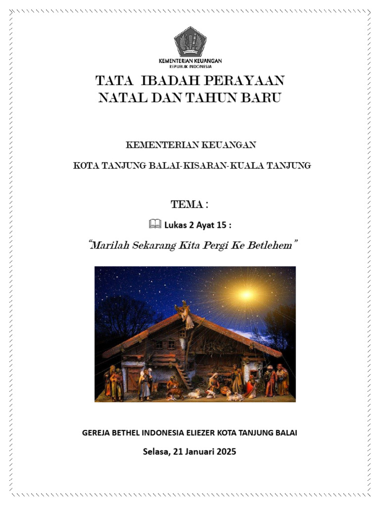 Tata Ibadah Natal dan Tahun Baru 2025 | PDF