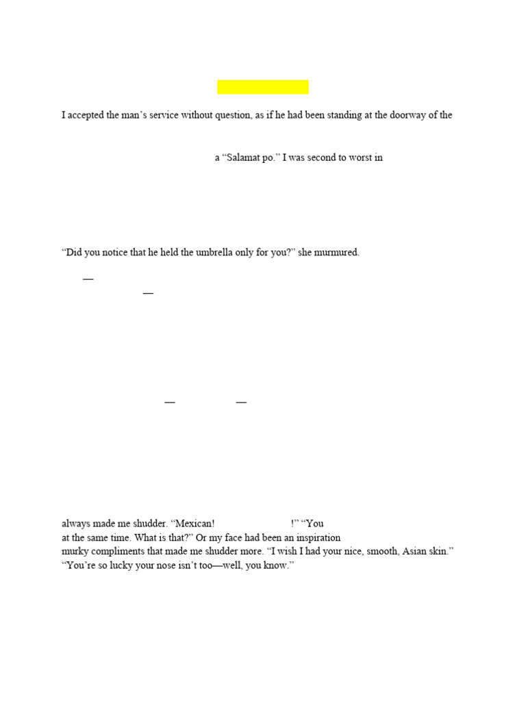 Under My Invisible Umbrella | PDF | Filipino Americans