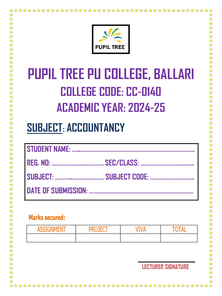 Accountancy Front Page | PDF