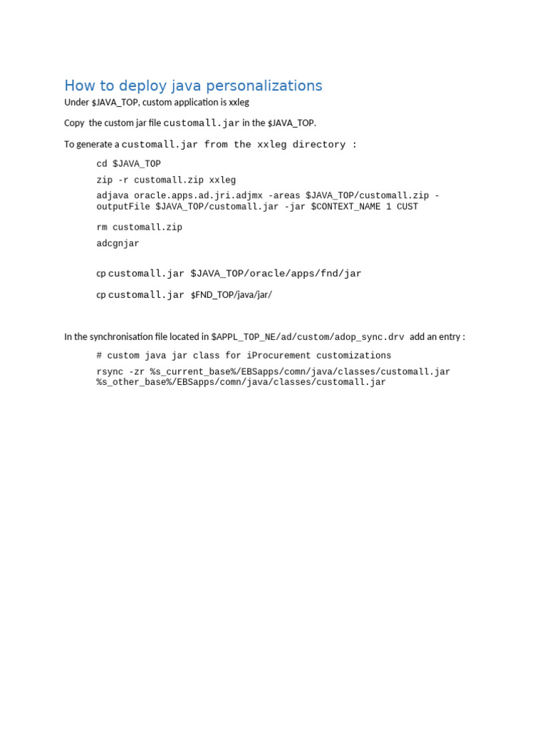 How To Deploy Java Framework Personalizations Pdf 8607