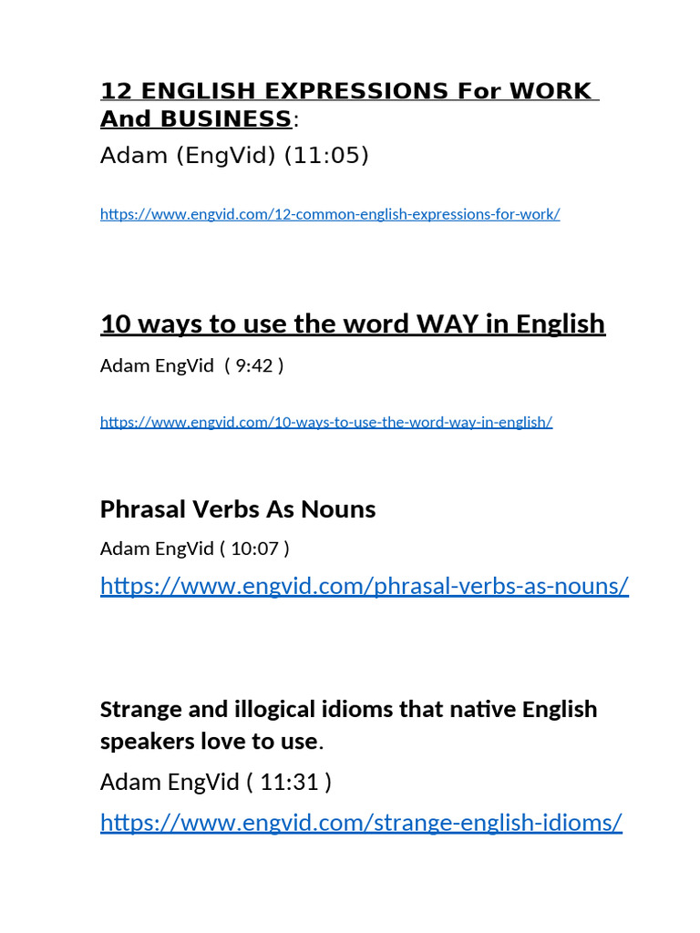 12 English Expressions For Work and Business | PDF